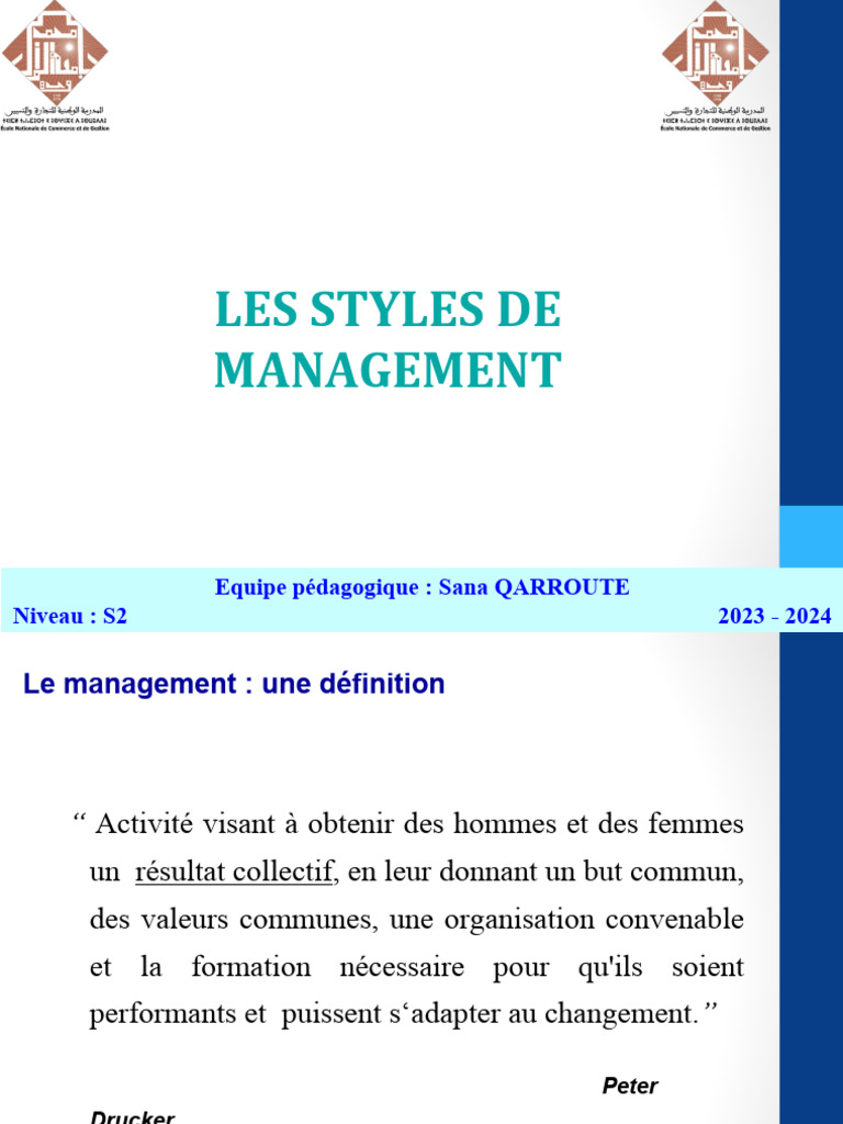 Styles de Management en Entreprise | PDF | Business | Motivation