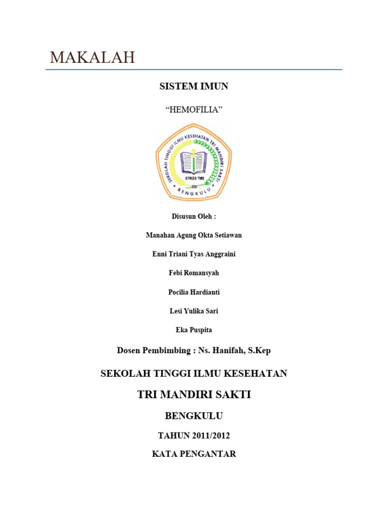 Makalah Hemofilia | PDF