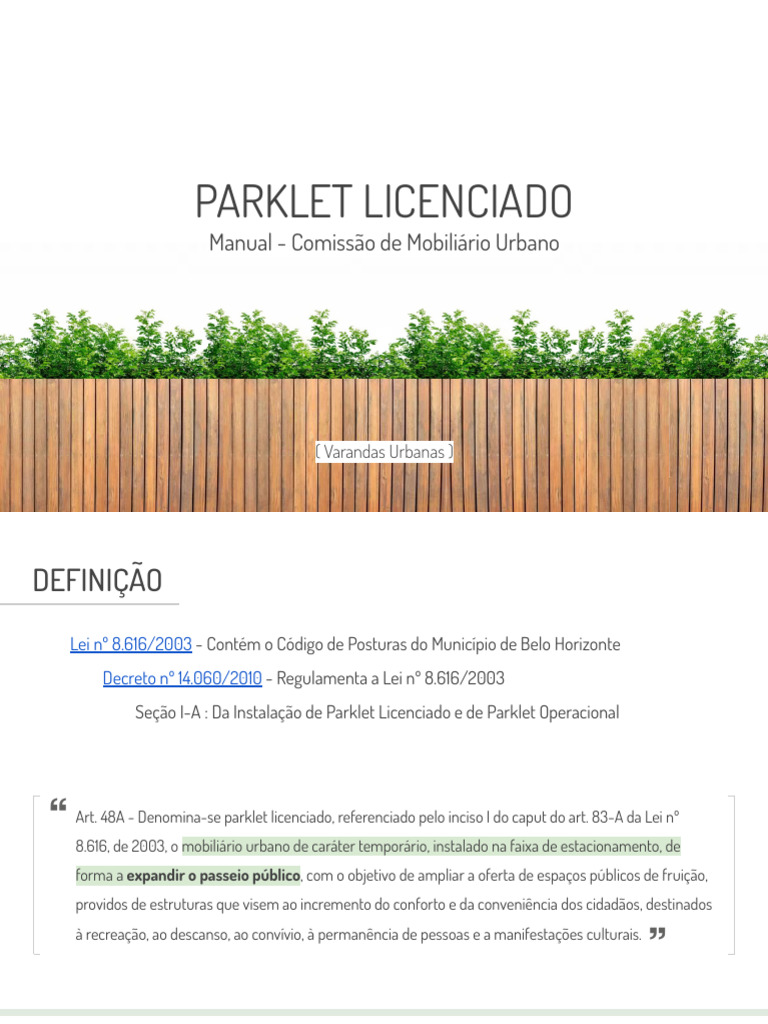 Manual de Parklet Licenciado | PDF | Transporte