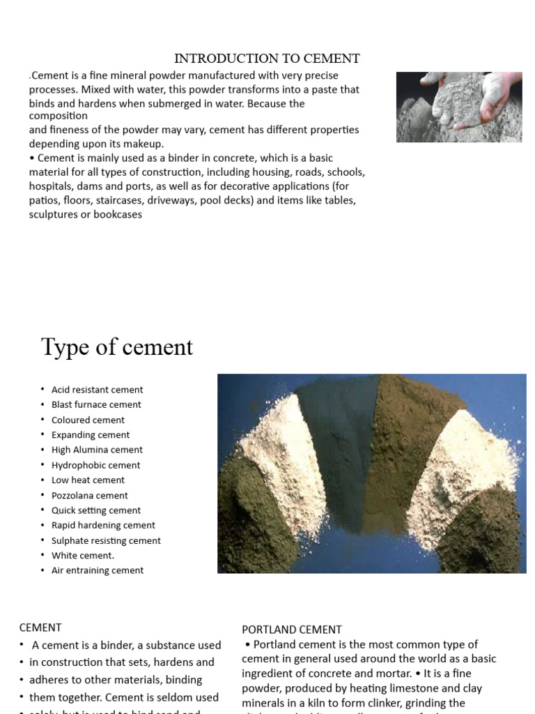 INTRODUCTION TO CEMENT | PDF