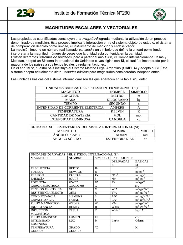 Magnitudes Escalares y Vectoriales - Fuerzas-2 | PDF | Vector ...