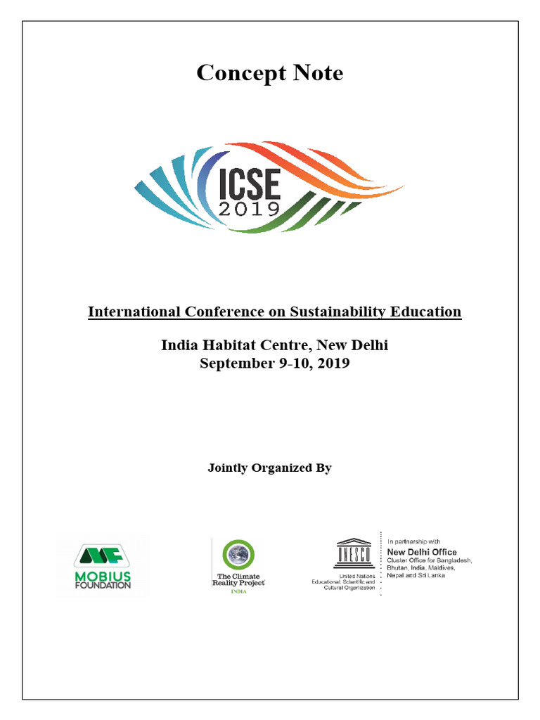 Concept Note | PDF | Sustainable Development | Sustainability
