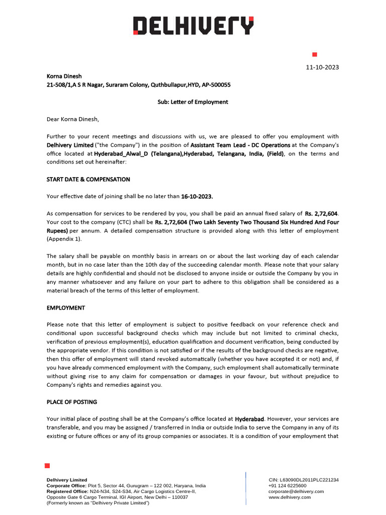 1697013370a652656c220a14 KornaDinesh Offer Letter 20231011 133310 | PDF ...