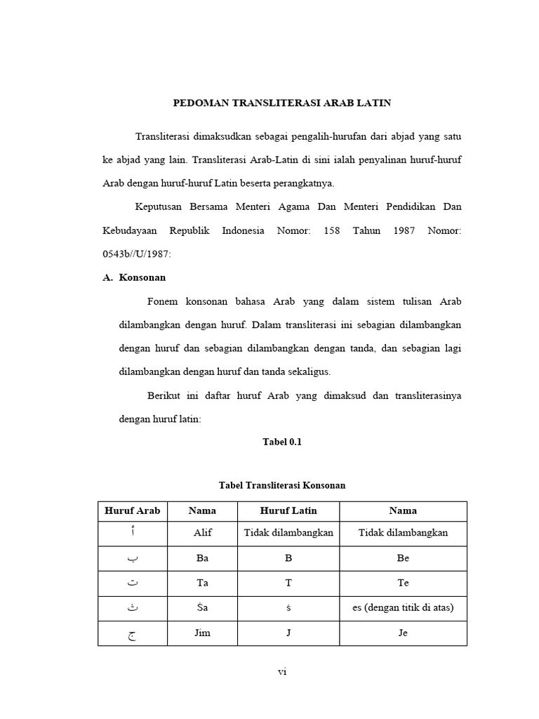 Pedoman Transliterasi Arab-Latin | PDF