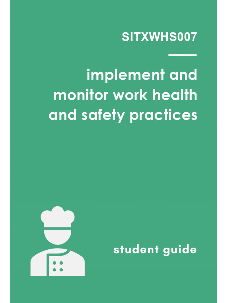 SITXWHS007 Student Guide | PDF | Occupational Safety And Health | Safety SITXWHS007 Student Guide | PDF | Occupational Safety And Health | Safety