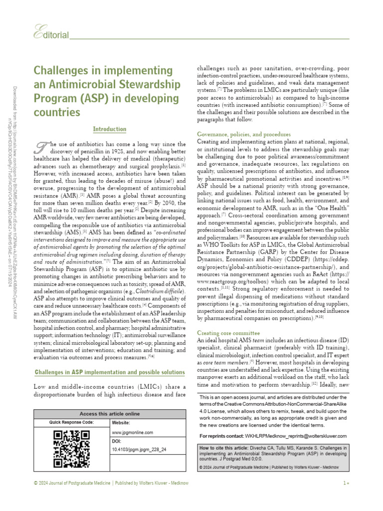Challenges in Implementing an Antimicrobial.37 | PDF | Antimicrobial ... Challenges in Implementing an Antimicrobial.37 | PDF | Antimicrobial ...