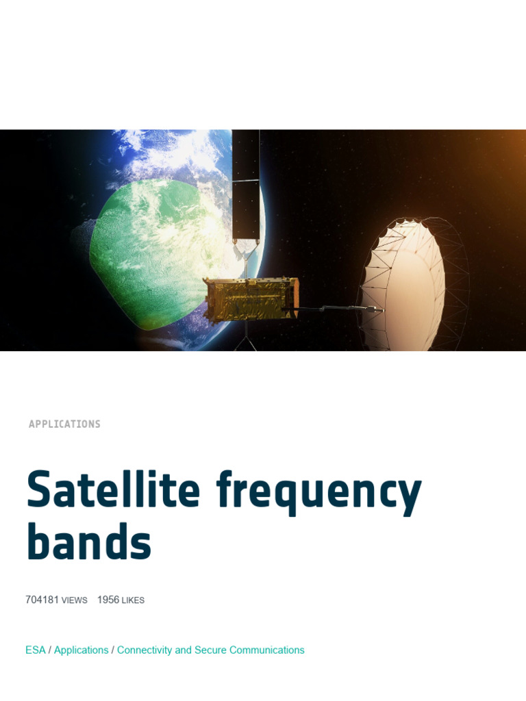 ESA - Satellite frequency bands | PDF | Radar | Satellite Television