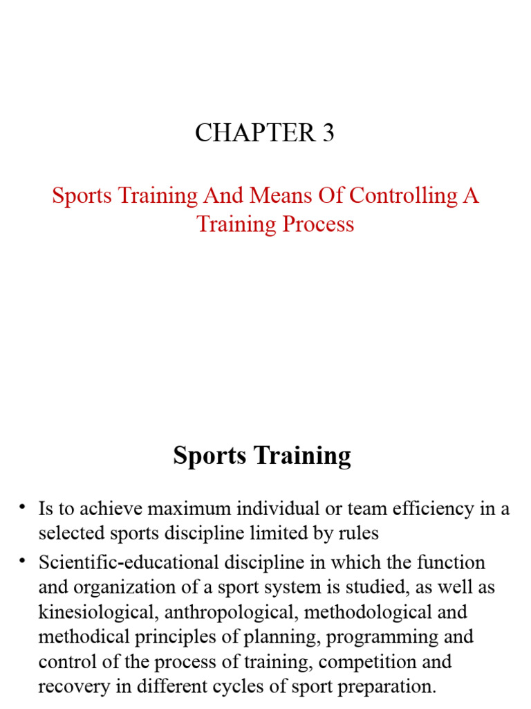 3 Sports Training and Means of Controlling A Training Process | PDF ...