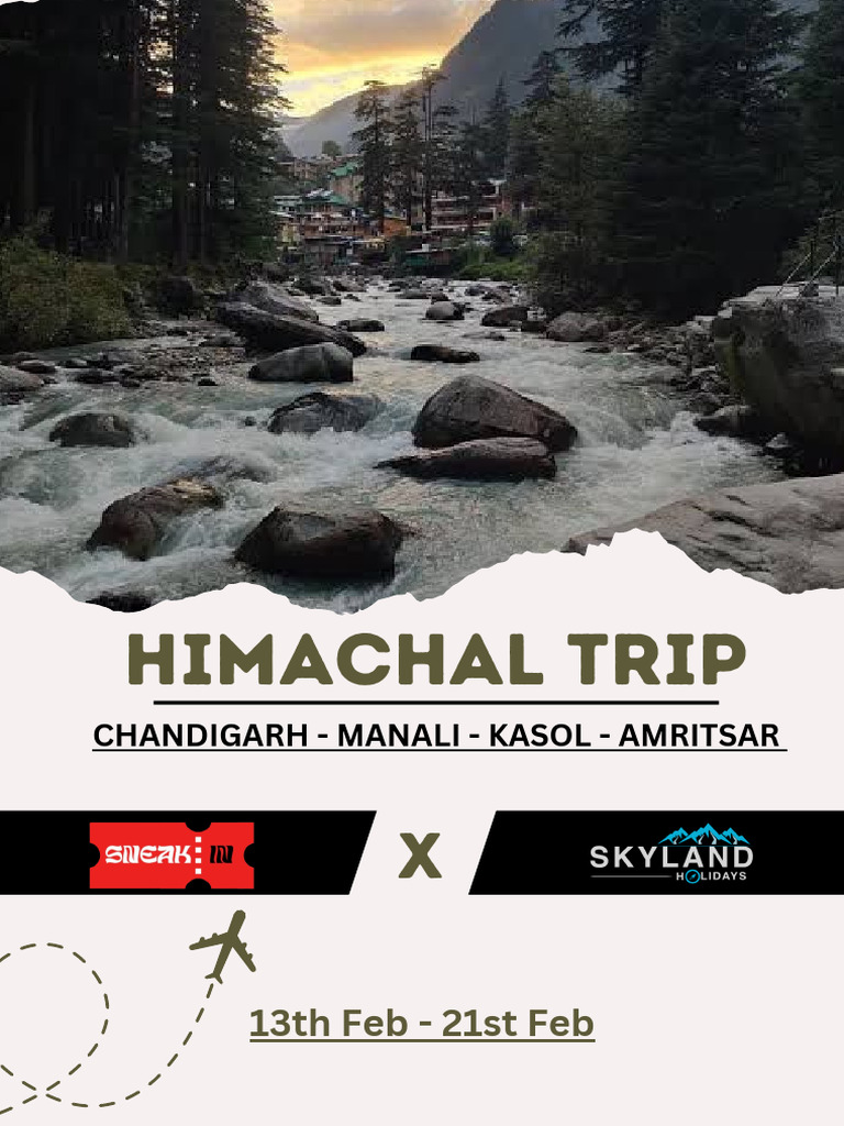 Sneak in's Manali Trip Final Itinerary | PDF | Meal