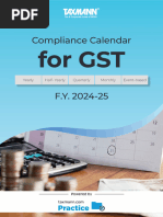 GST Compliance Calendar 2025-2026 | PDF | Government Of India | Taxes