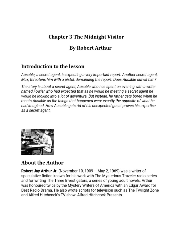 The Midnight Visitor - Explanation | PDF