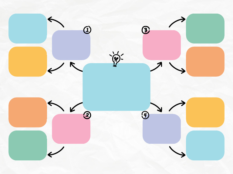 Gráfico mapa conceptual creativo ilustrado azul | PDF