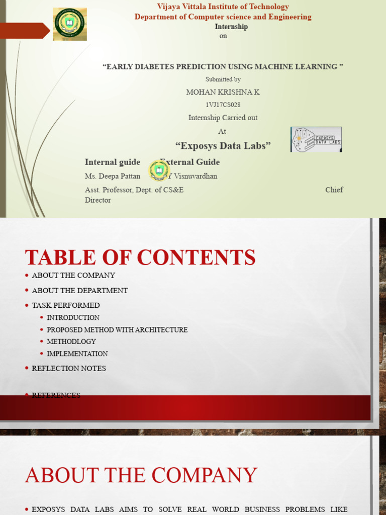 Internship Ppt | Download Free PDF | Machine Learning | Data Science