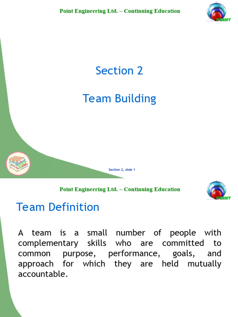 Section 2 - Team Building | PDF | Communication | Engineering