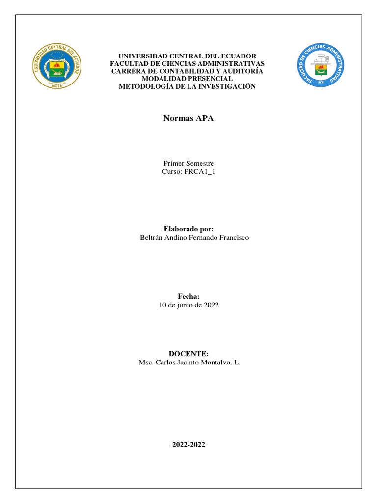 Fernando - Beltran - U1 - TAREA3 - NORMAS APA | PDF