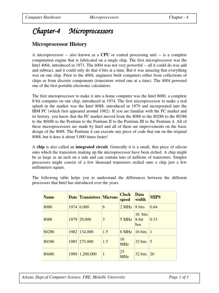 4 Microprocessors | PDF | Central Processing Unit | Cpu Cache