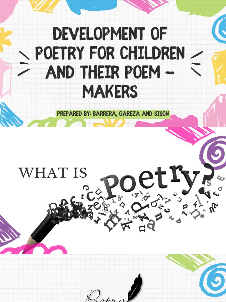 Development of Poetry For Children and Their Poem-Makers Barrera Sison ...
