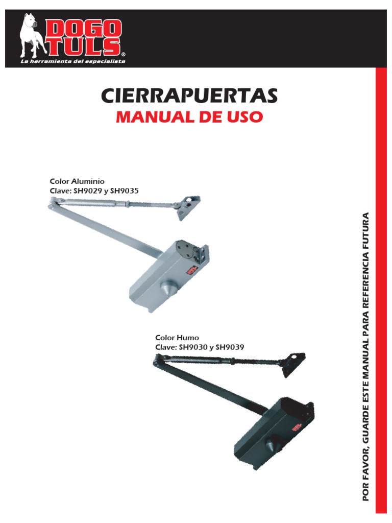 MAN-CIERRAPUERTAS - Dogo Tuls | PDF | Tornillo | Arandela (Hardware)
