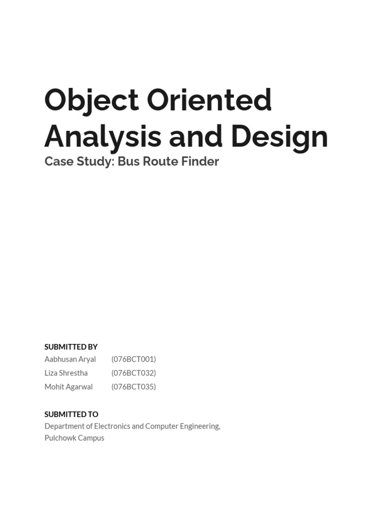 OOAD Case Study | PDF | Login | User (Computing)
