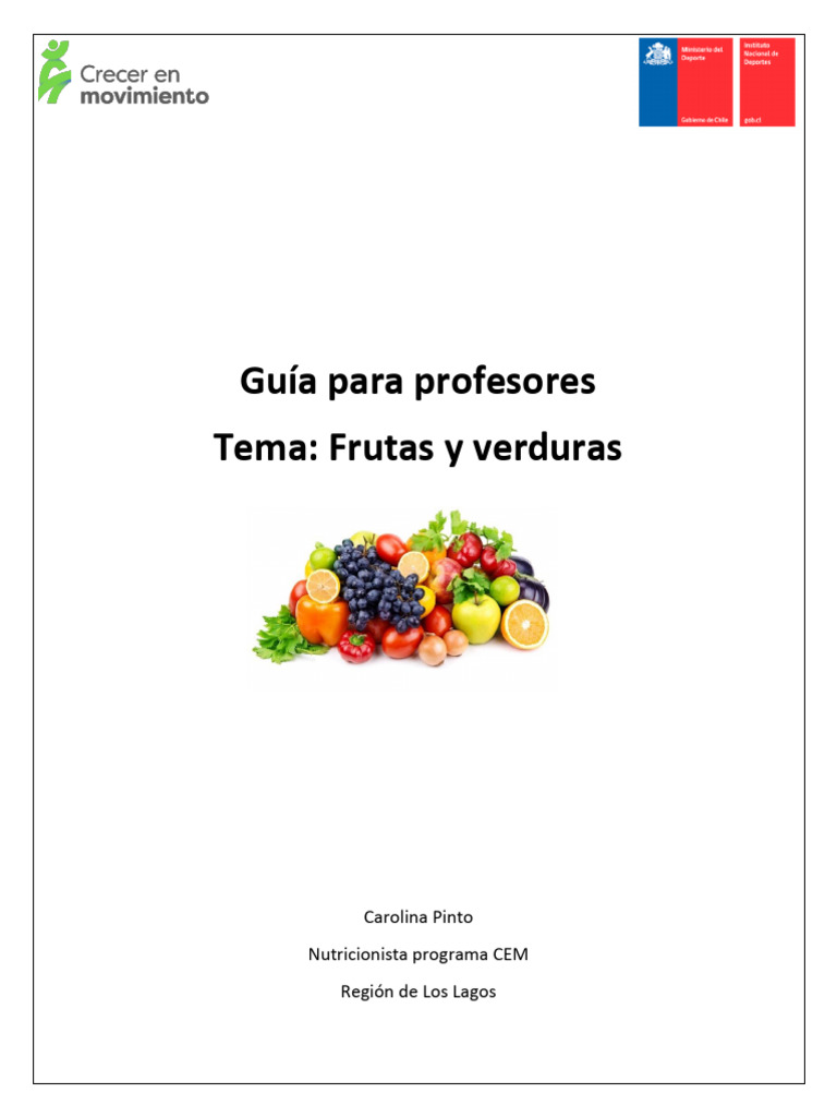 Beneficios de Frutas y Verduras para Niños | PDF | Fruta | Vegetales