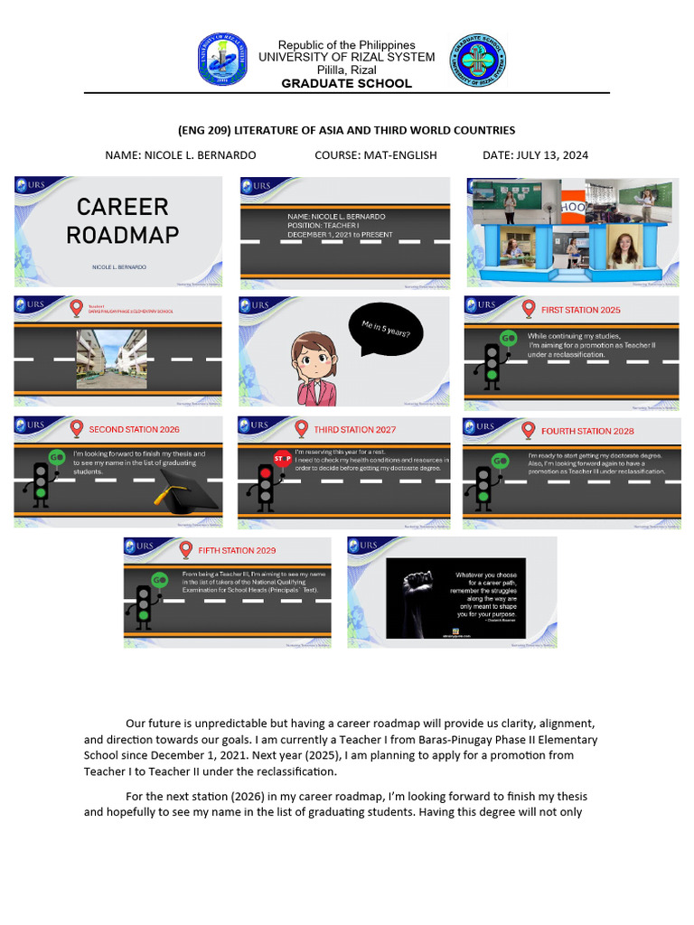 Eng 209 Career Roadmap Explanation | PDF | Cognition