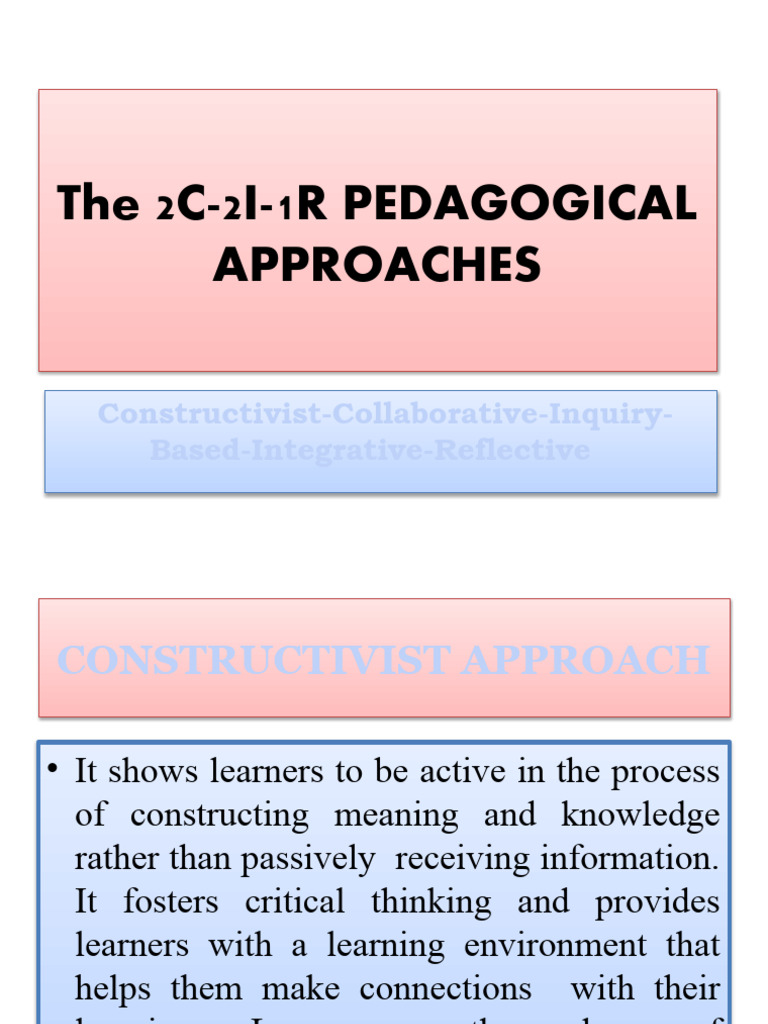 English Pedagogical Approaches | PDF | Learning | Constructivism (Philosophy Of Education)