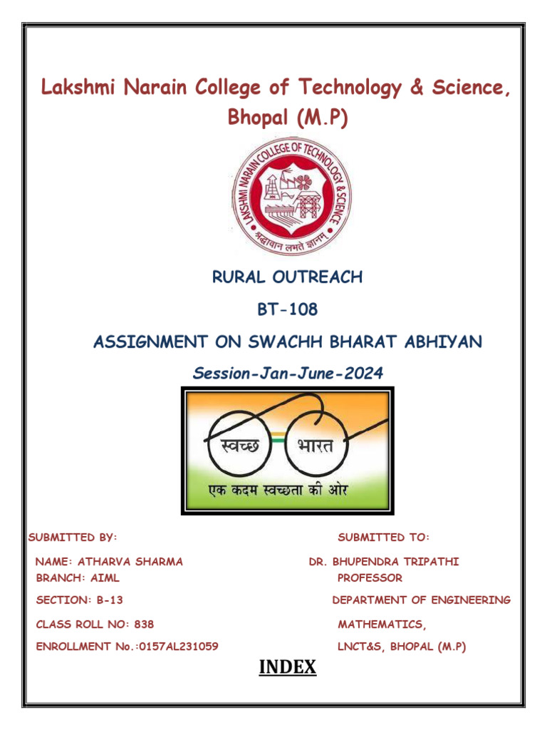 AMAN RURAL OUTREACH (BT-108) Assignment | PDF