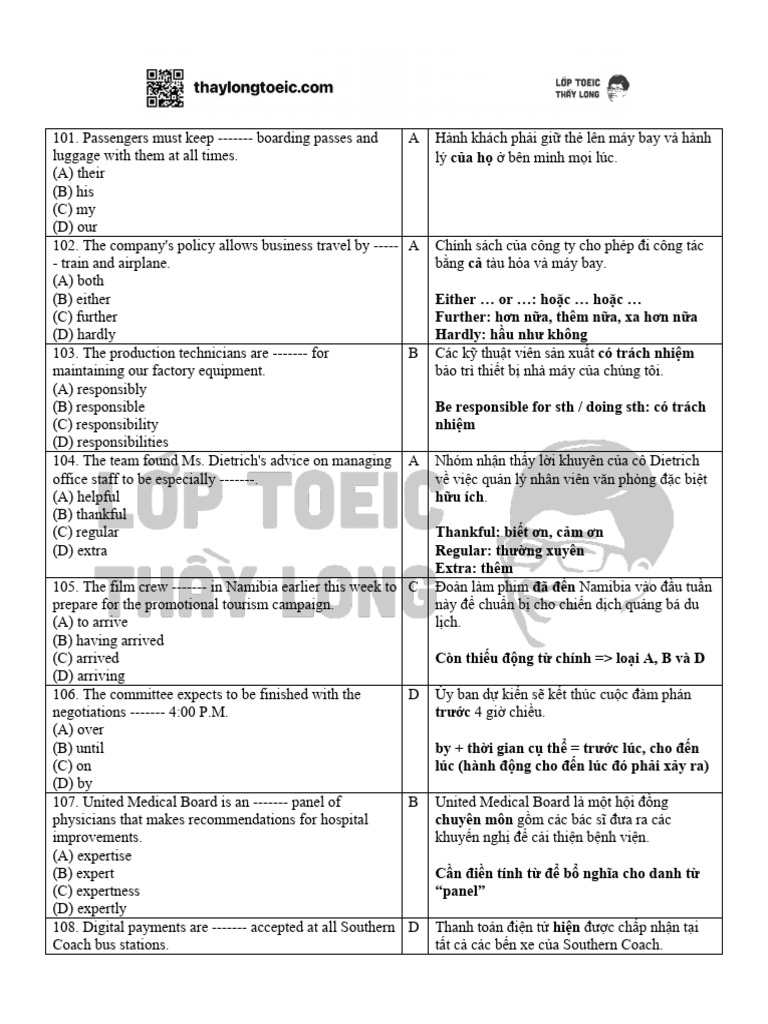 Test 07 Explanation | PDF
