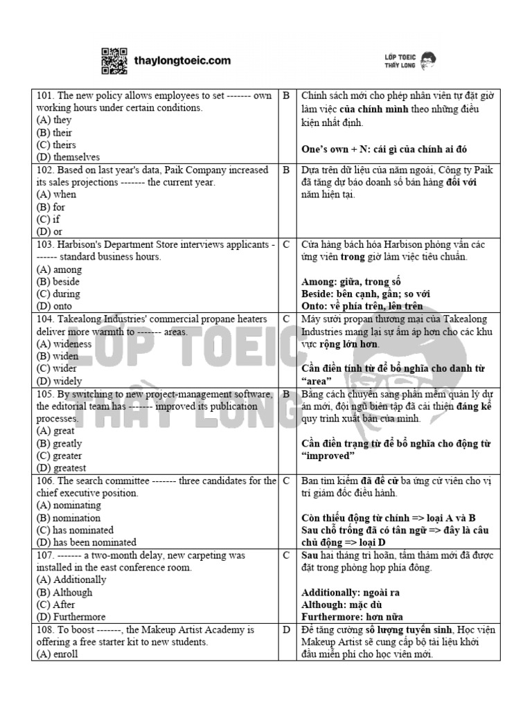 Test 06 Explanation | PDF