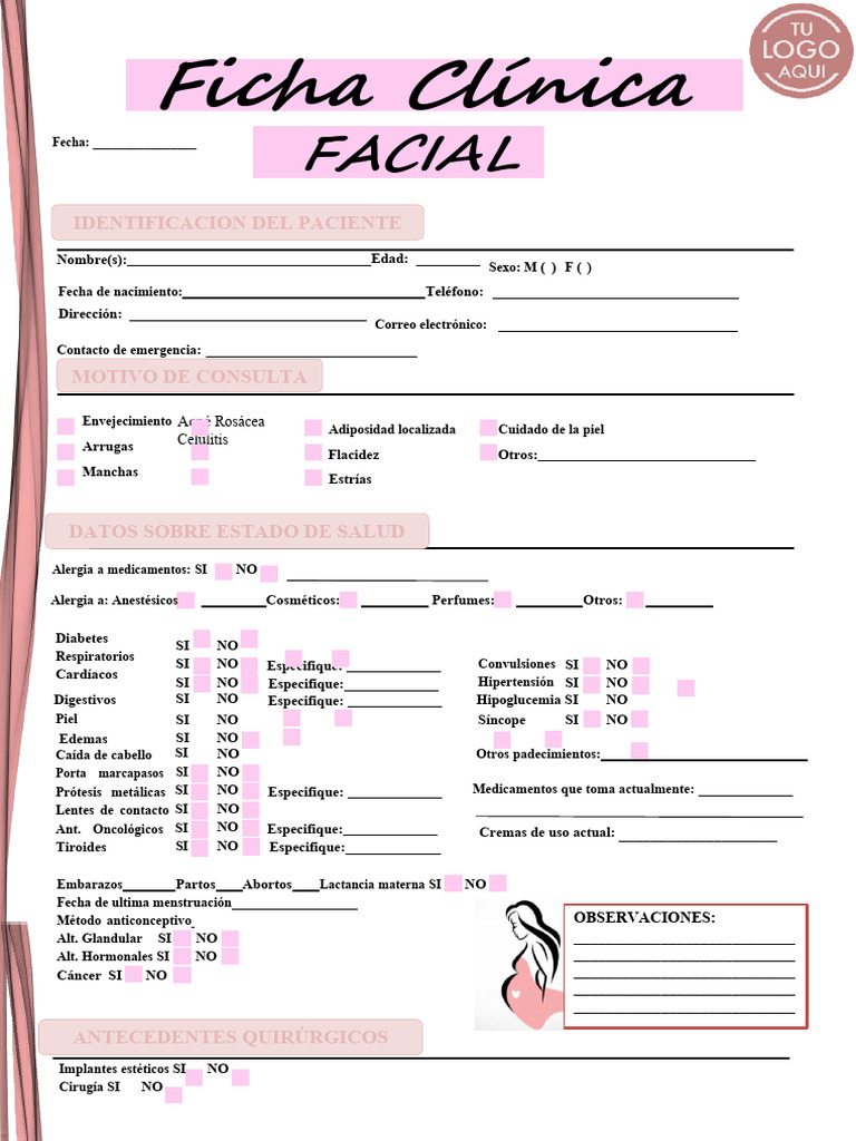 Ficha Clínica Facial Completa | PDF | Ciencias de la Salud | Causas de ...
