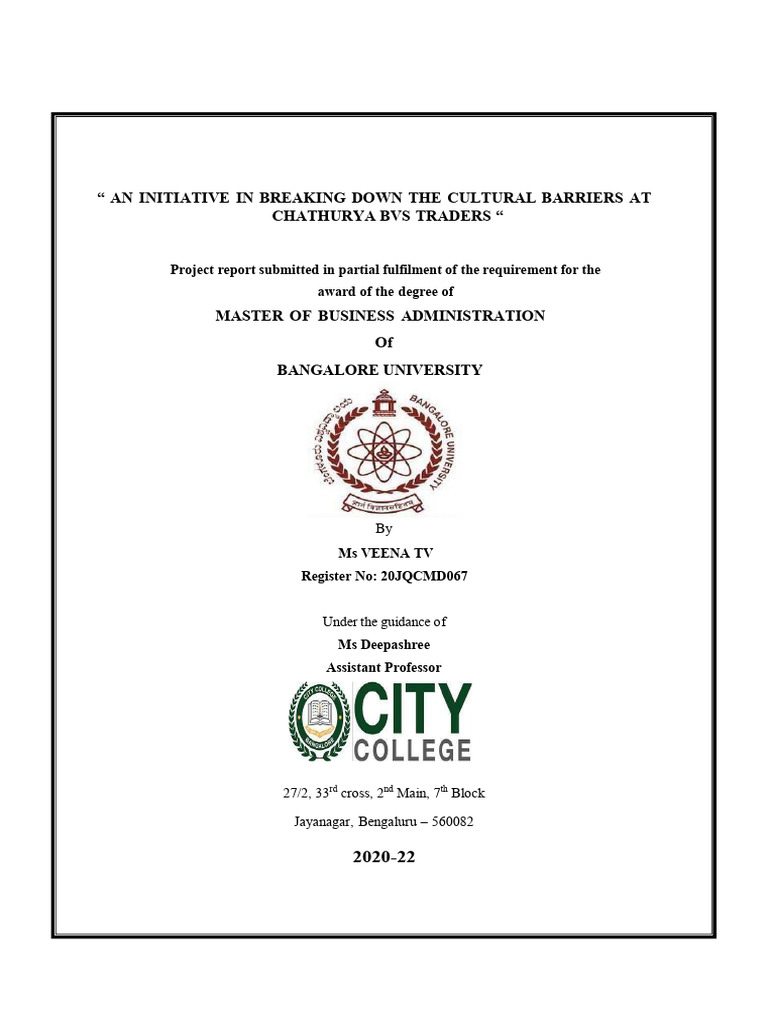 Breaking Cultural Barriers at Chathurya | PDF | Cross Cultural ...