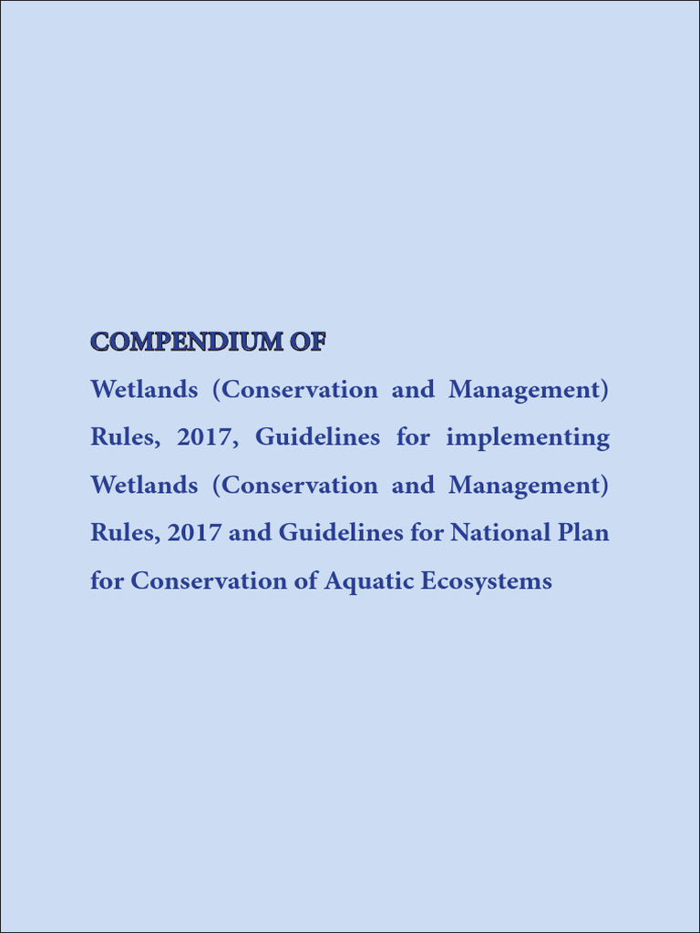 Wetlands Rules | PDF | Wetland | Conservation Biology