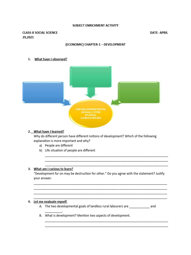 Worksheet Class-X Economic | PDF | Behavioural Sciences | Liberal Arts ...