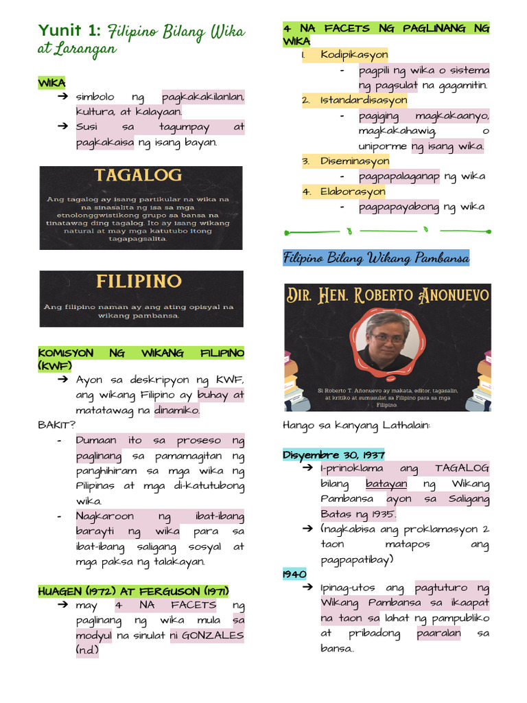 Fili Notes | PDF