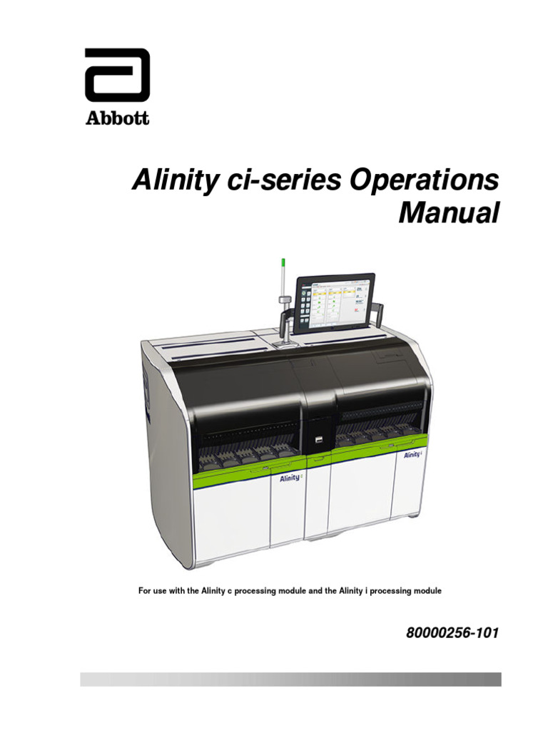 Alinity Ci-Series Operation Manual - FSE 80000256-101 | PDF | Detection ...