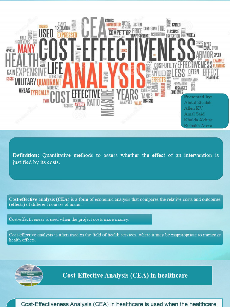 Cost Effective Analysis | PDF | Cost Effectiveness Analysis | Health Care