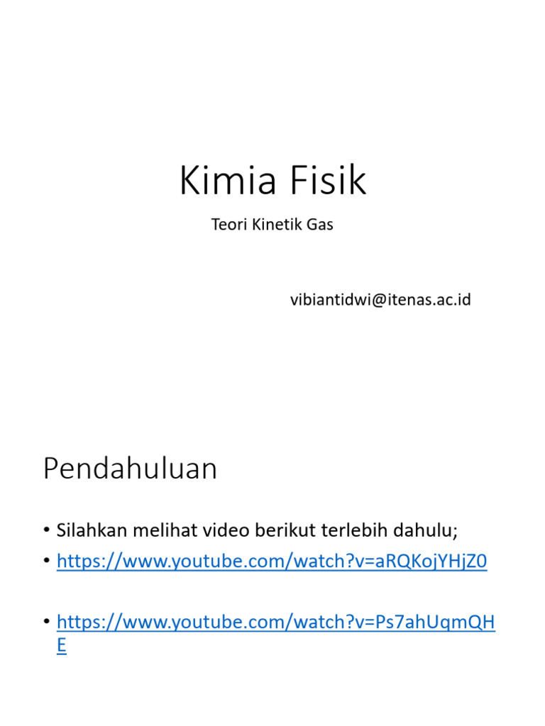 Teori Kinetik Gas: Tekanan dan Energi Kinetik | PDF