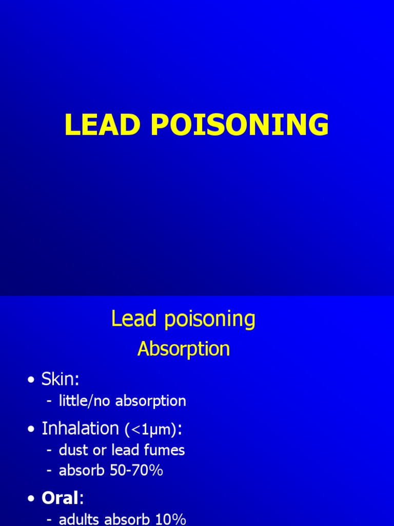 Lead Poisoning | PDF | Lead | Clinical Medicine