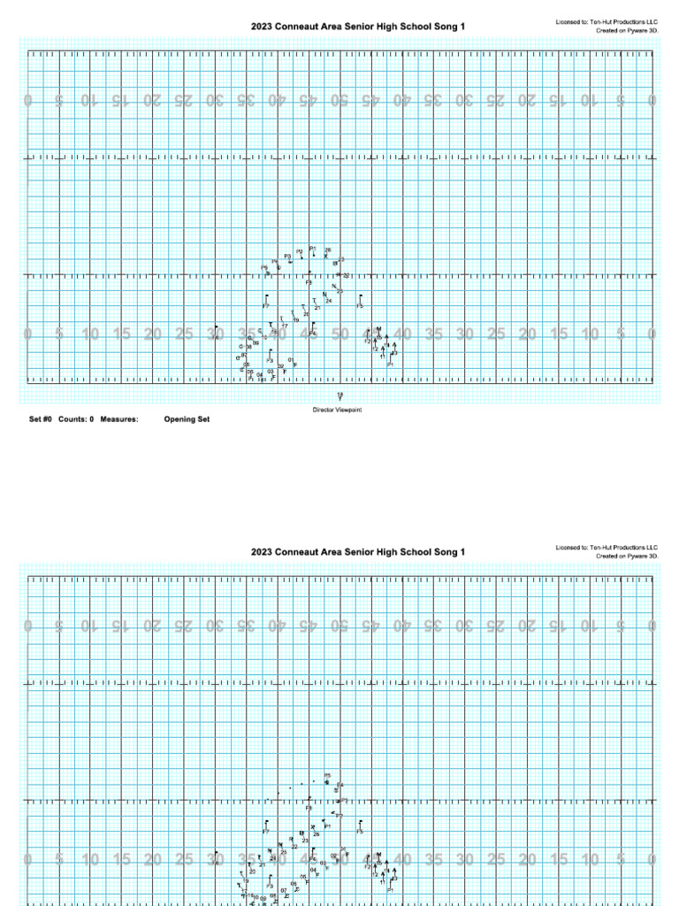 2023 Conneaut Area Senior High School Song 1 - Drill Charts | PDF
