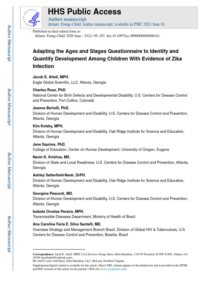 Adapting ASQ-3 for Zika-Affected Children | PDF | Zika Fever | Standard ...