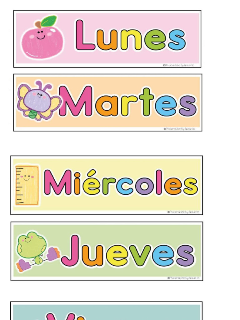 Dias de La Semana | PDF