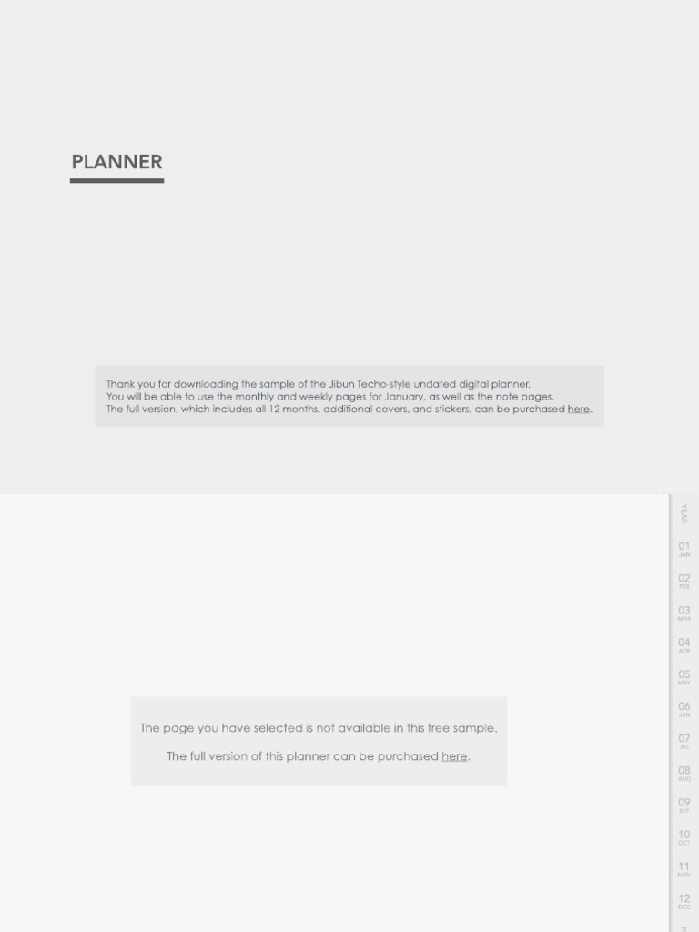 (HappyStudy) Jibun Techo-Style Undated Planner SAMPLE (Color) - Mon ...