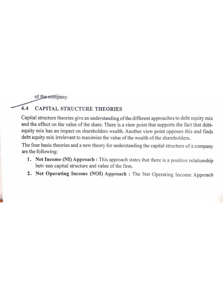 Chapter - Capital Structure | PDF