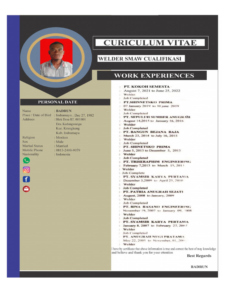 CV Badrun 092038 | PDF