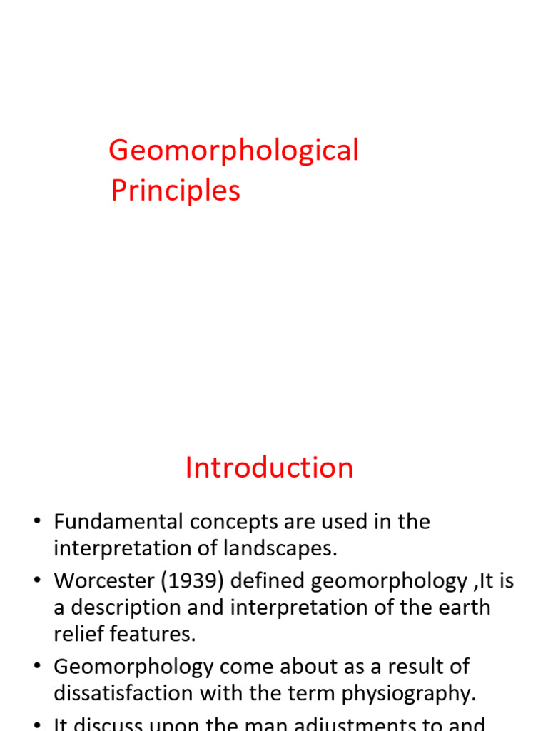 Geomorphological Principles Overview | PDF | Geomorphology | Geology