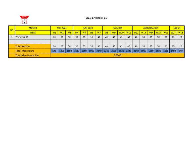 Man Power Plan Rev.001 | PDF