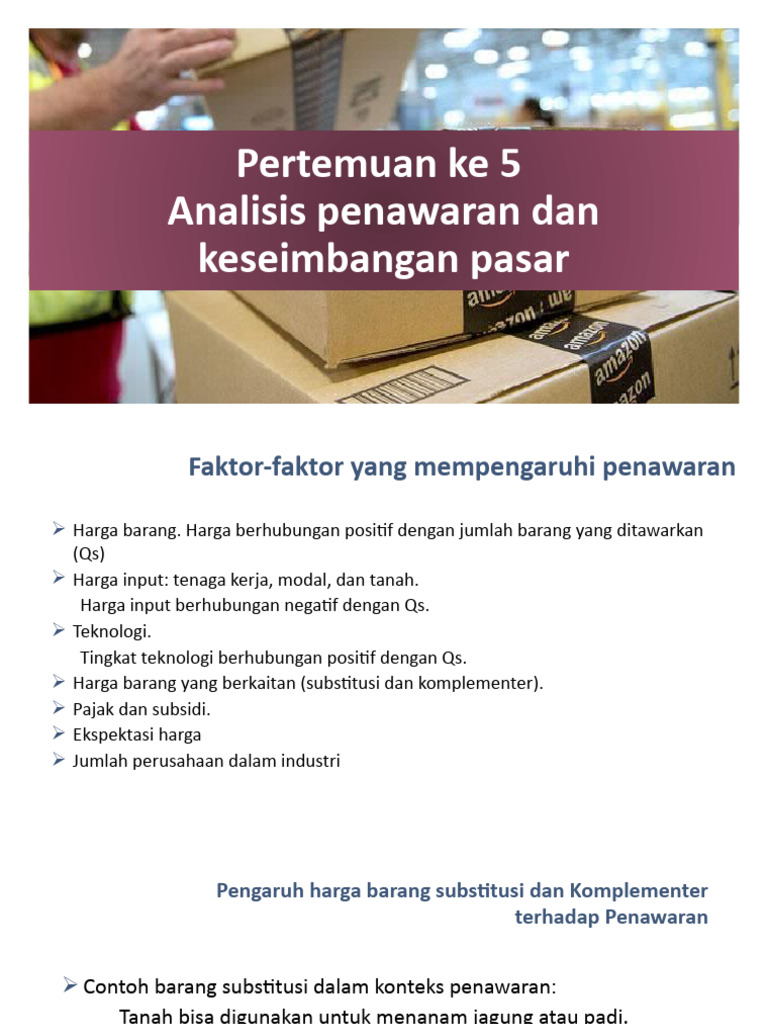 Pertemuan 5 - Analisis Penawaran | PDF