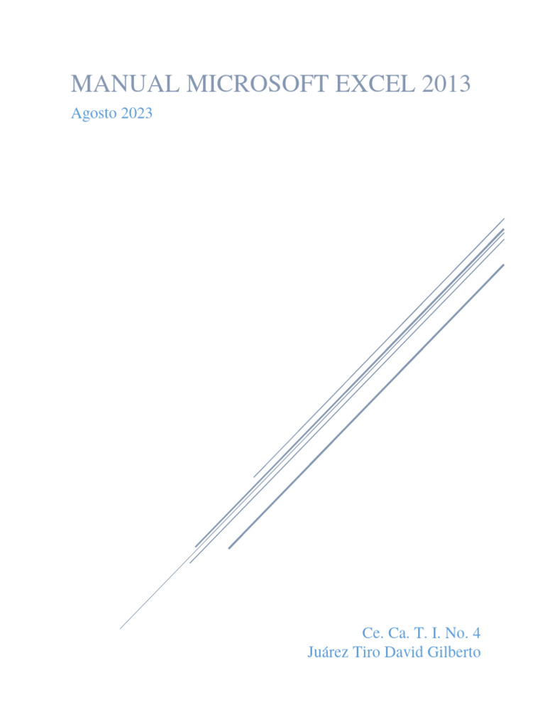 Manual de Microsoft Excel | PDF | Microsoft Excel | Matemáticas
