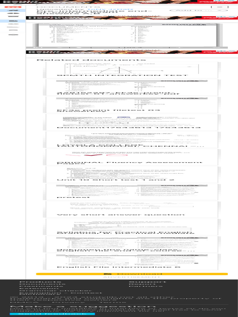 Pre-Intermediate End-Of-Course Exam Answers A, B | PDF