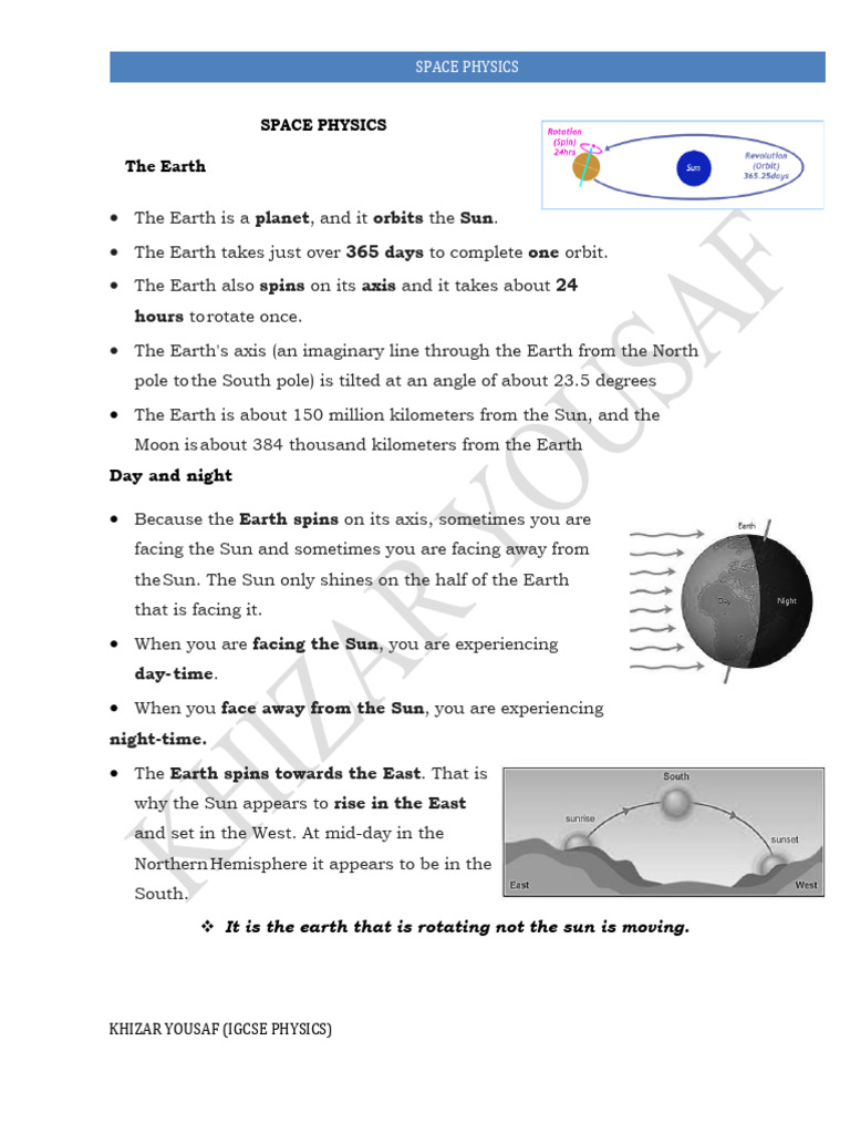 6-Space Physics | PDF | Stars | Orbit